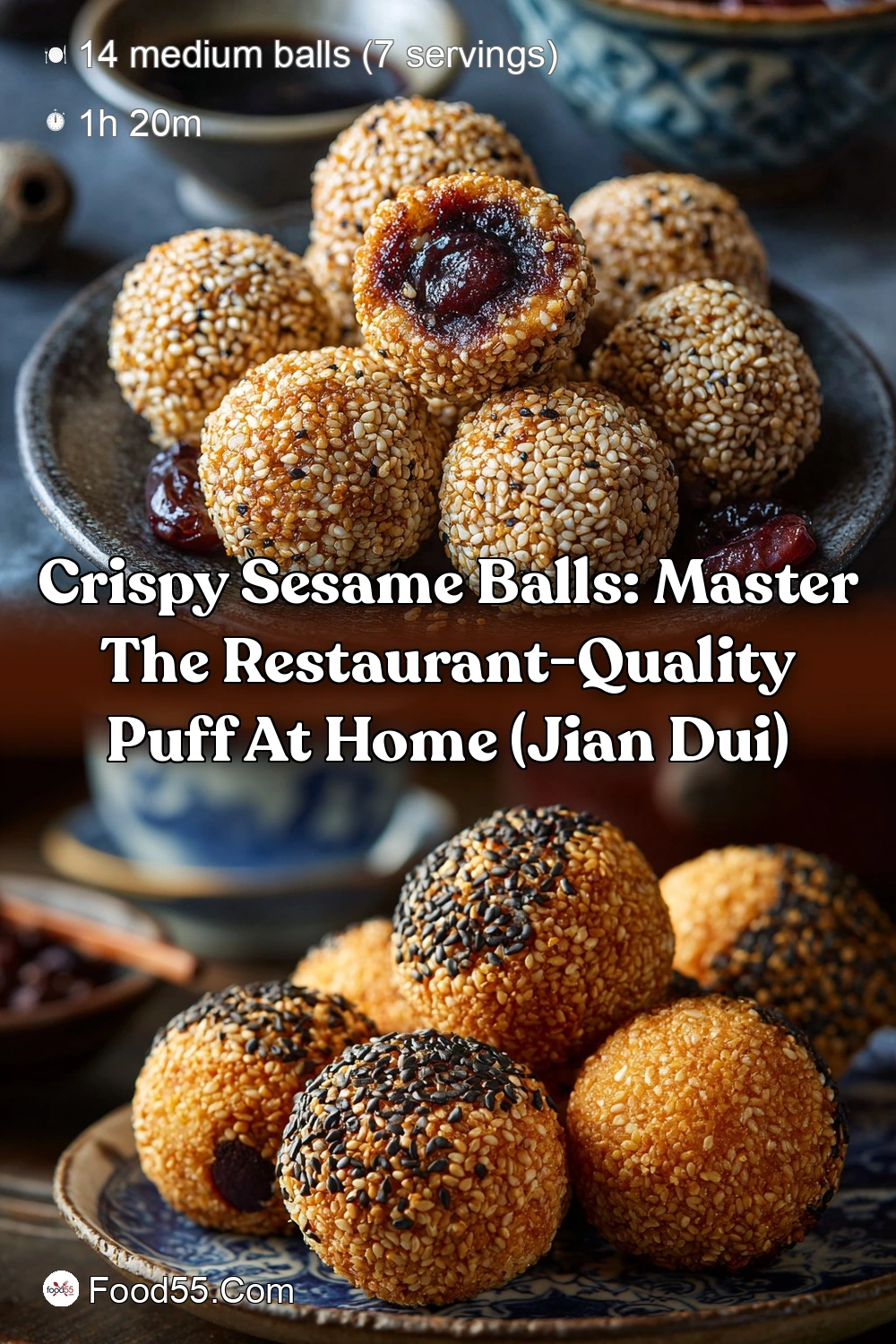 Crispy Sesame Balls: Golden Jian Dui Recipe with Red Bean…