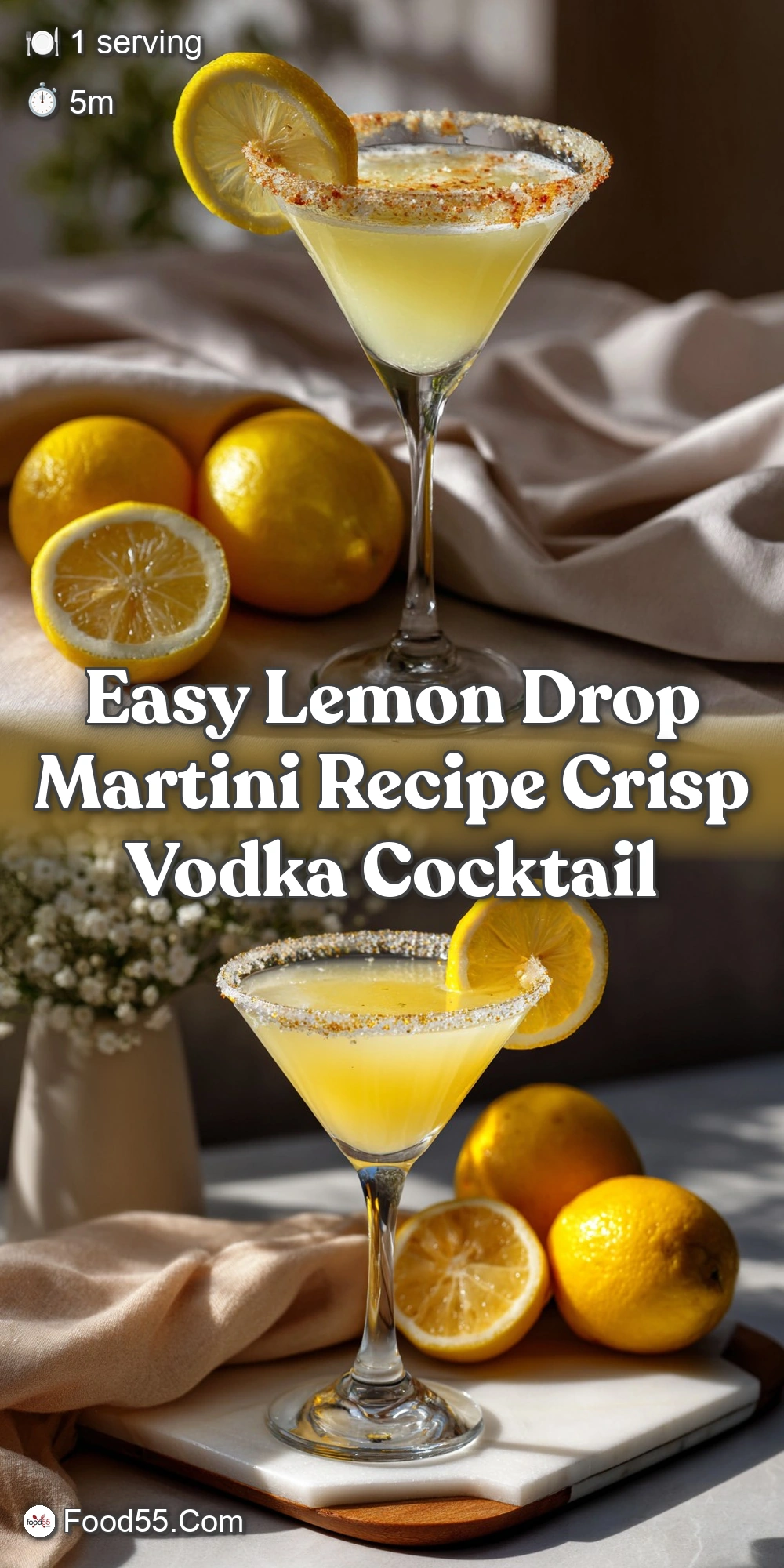 Lemon Drop Martini: The Best Crisp Bright Vodka Cocktail