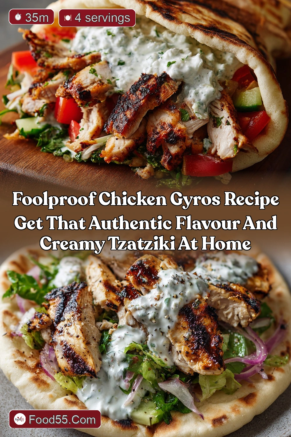 Best Grilled Chicken Gyros with Tzatziki Sauce Foolproof…