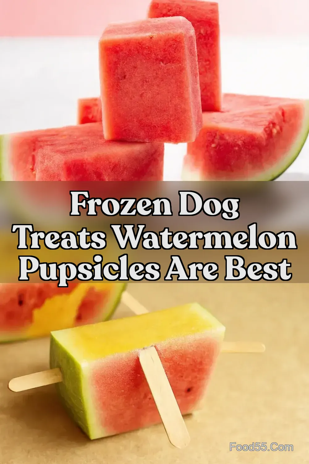 Watermelon Pupsicles Cool Dog Treats Recipe Easy DIY