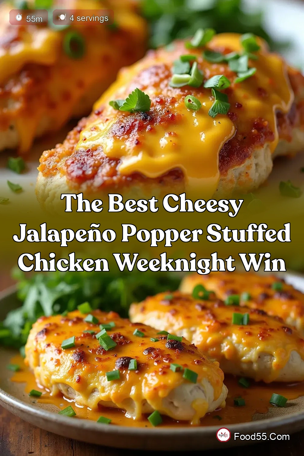 Juicy Cheesy Jalapeño Popper Stuffed Chicken Breasts