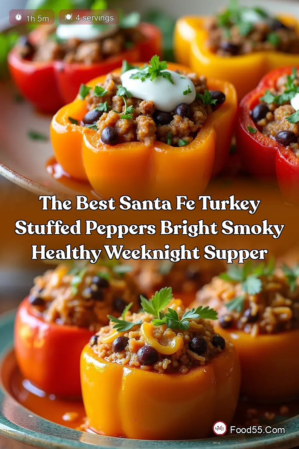 Santa Fe Turkey Stuffed Peppers Recipe Lean Flavourful