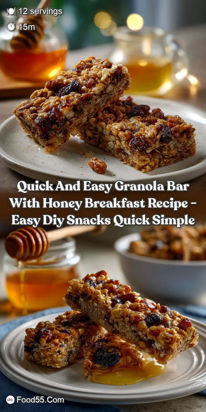 Quick And Easy Granola Bar With Honey Breakfast Recipe